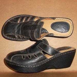 b.o.c. | Shoes | Boc Black Clogs Mules Wedge Platform 275 | Poshmark